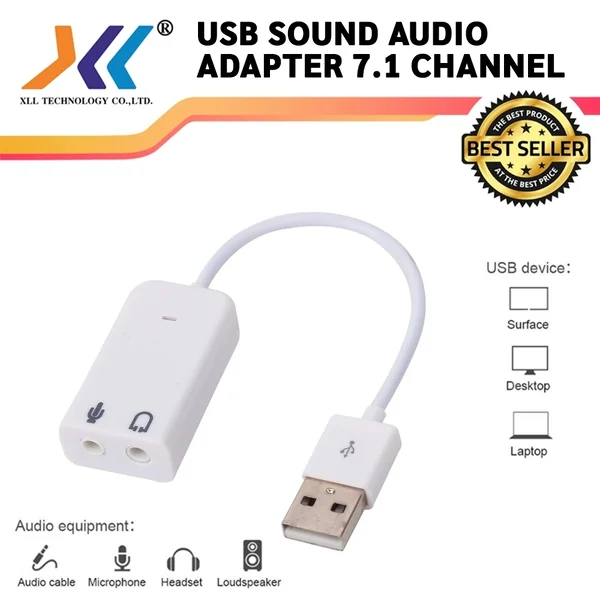 USB Sound Audio Adapter 7.1 Channel - XLL Technology