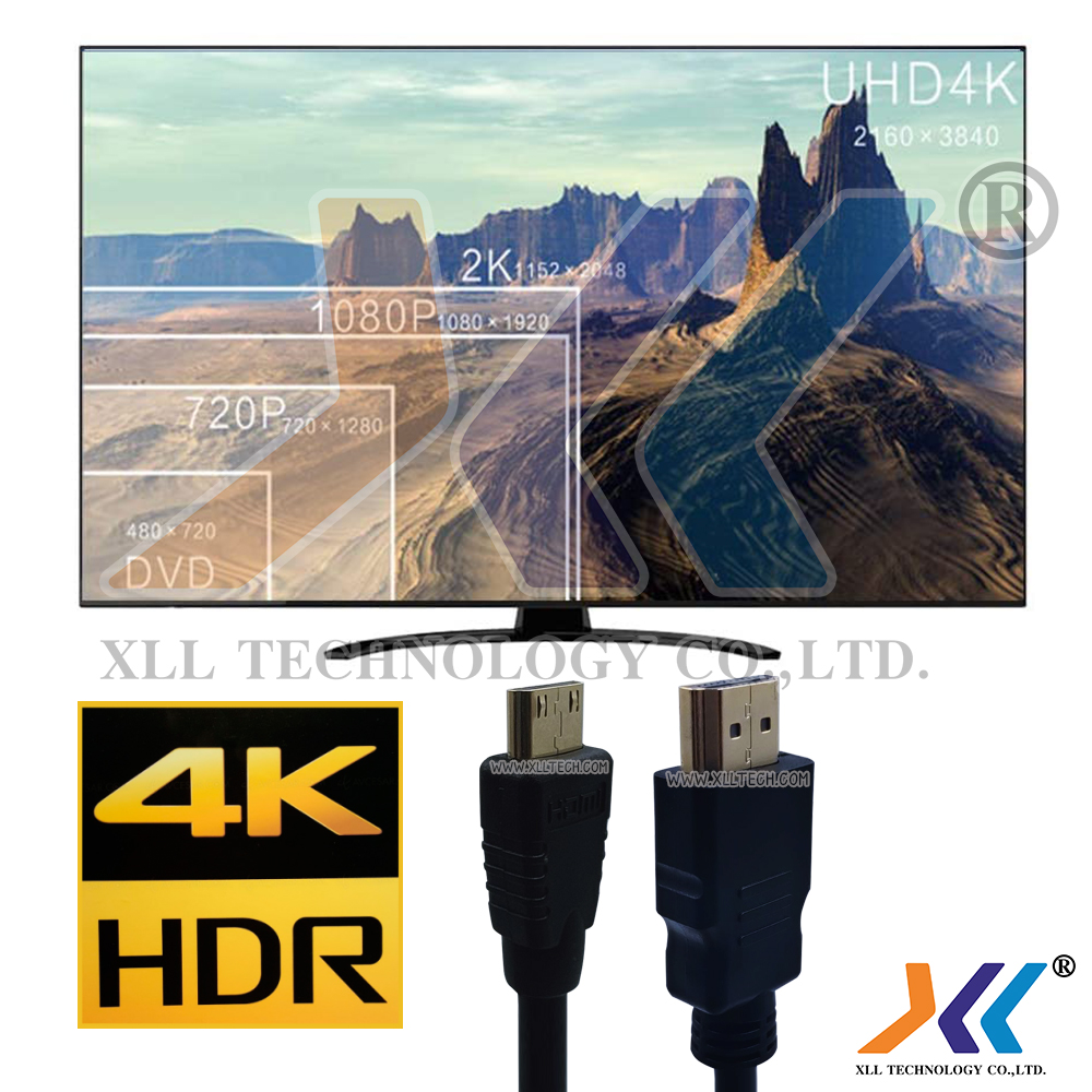 สายแปลงสัญญาณภาพจาก Mini HDMI to HDMI ความยาว 1.8 เมตร / 3 เมตร / 5 เมตร - XLL Technology
