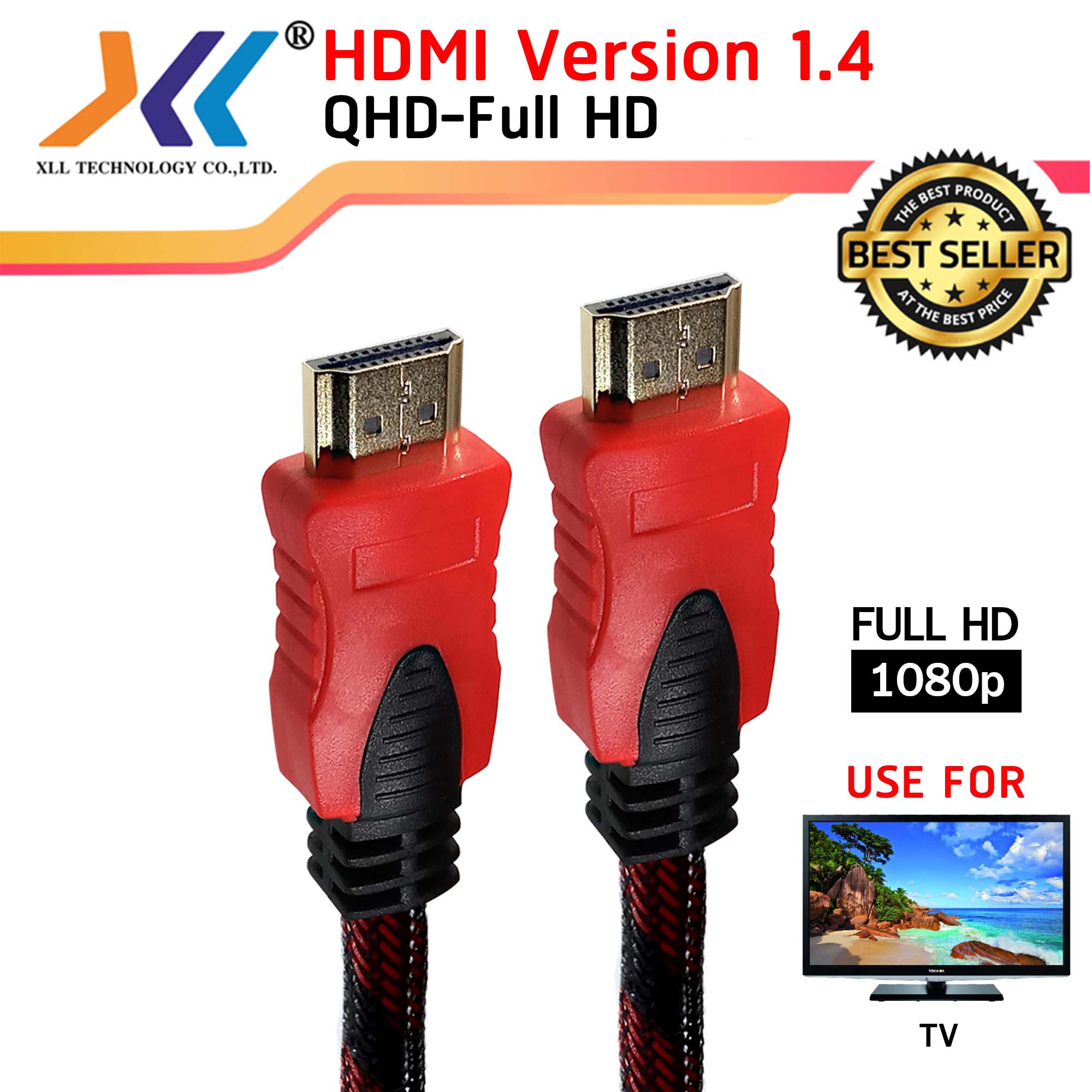 XLL HDMI Cable เวอร์ชั่น 1.4 สาย HDMI to HDMI ผู้-ผู้ ยาว 1.5 - 30 เมตร - XLL Technology